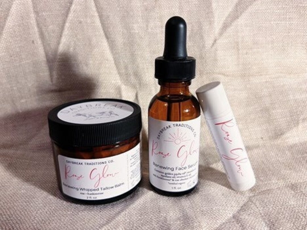 Rose Glow Renewing Skincare Bundle | Traditional Skincare With Jojoba ...
