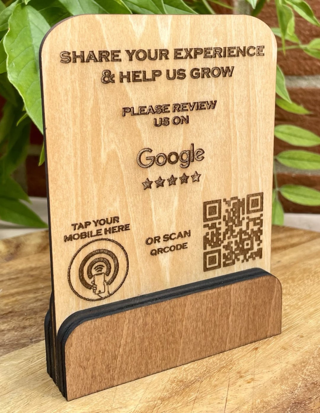 Google Reviews Stand NFC Chip & QR Code for Restaurants and Businesses ...