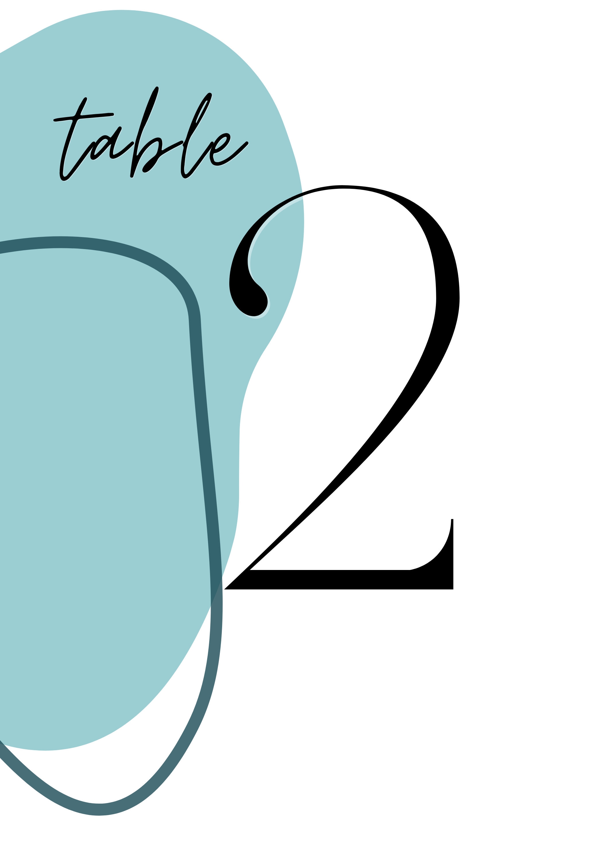 Printable Table Numbers 1-20 Blue Shape - Etsy
