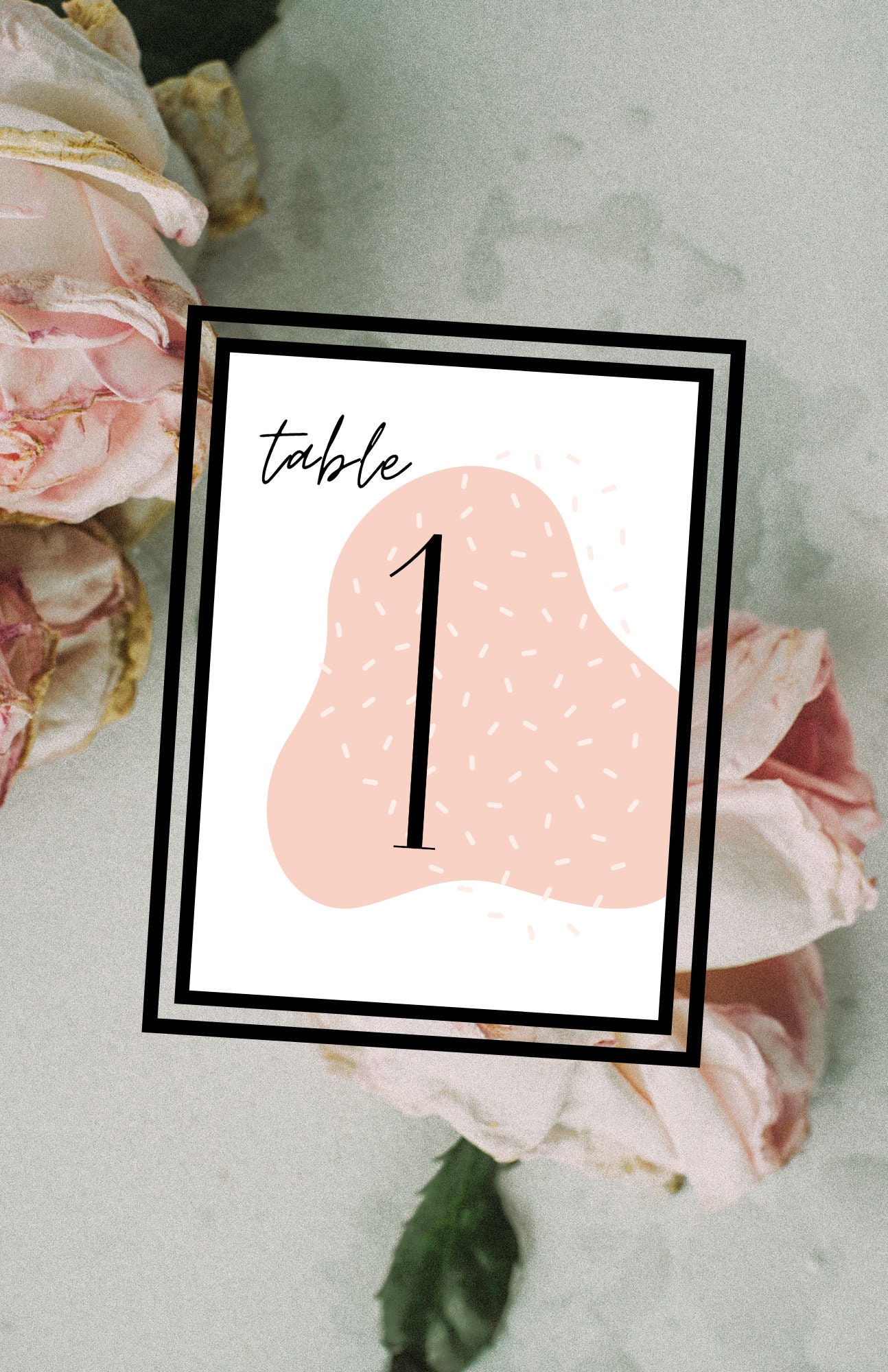 Printable Table Numbers 1-20 Pink Shape - Etsy