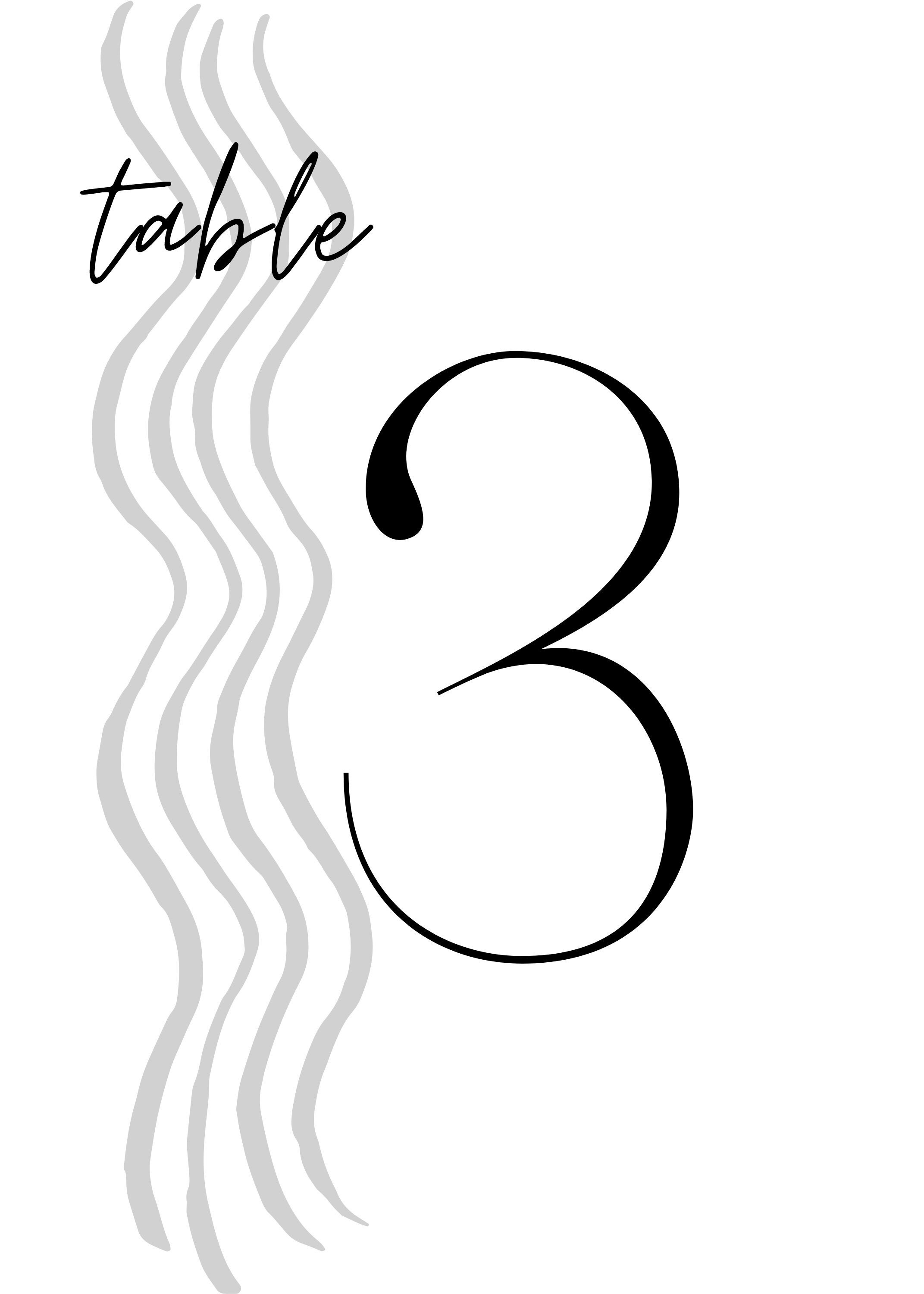 Printable Table Numbers 1-20 - Wavey - Etsy
