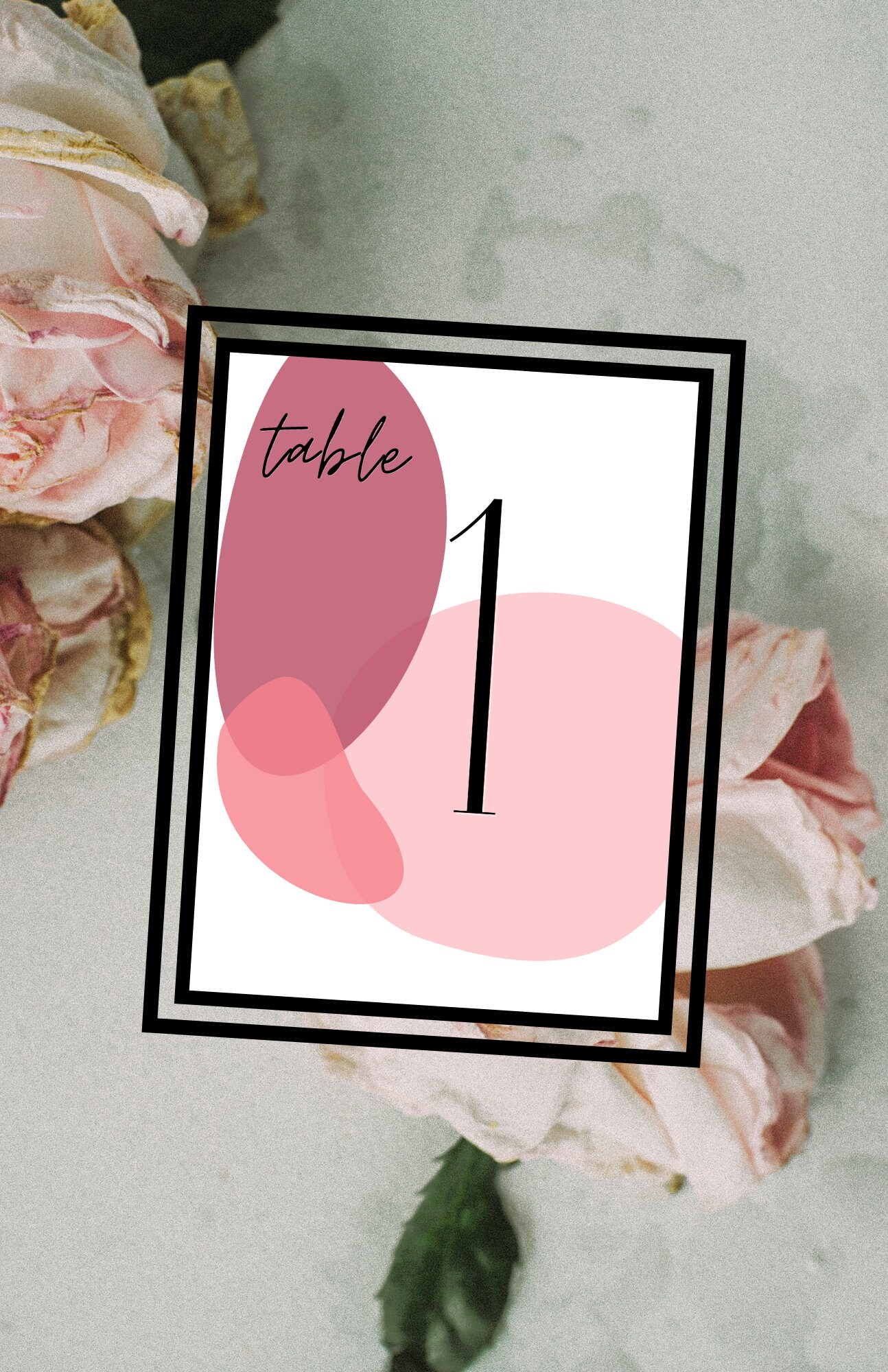 Printable Table Numbers 1-20 Pink Shapes - Etsy