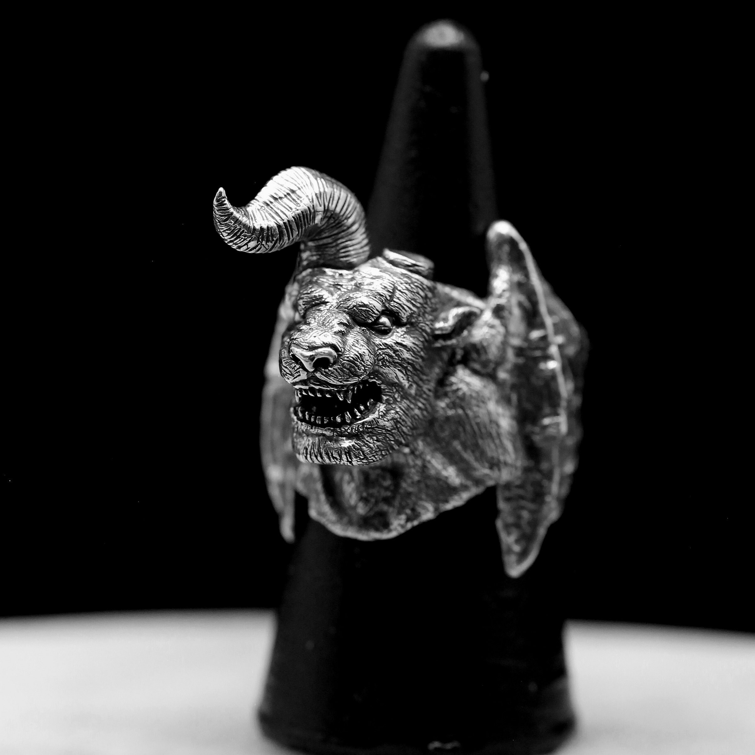 Nosferatu Zodd Immortal Icon Handmade Sterling Silver 925 Ring Wings ...