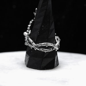 Anatomical Sacred Heart 925 Sterling Silver Ring With Symbolism Religious Jewelry Thorne Flames ...