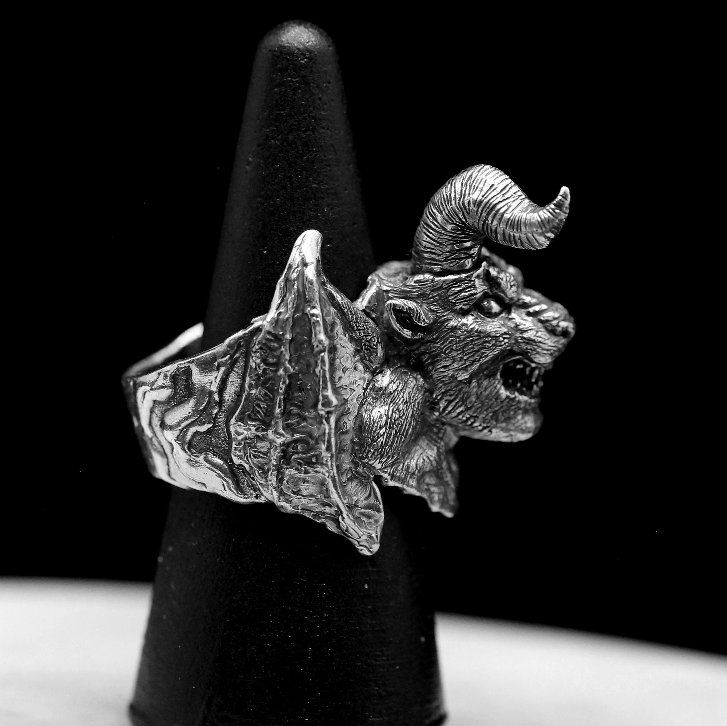 Nosferatu Zodd Immortal Icon Handmade Sterling Silver 925 Ring Wings ...