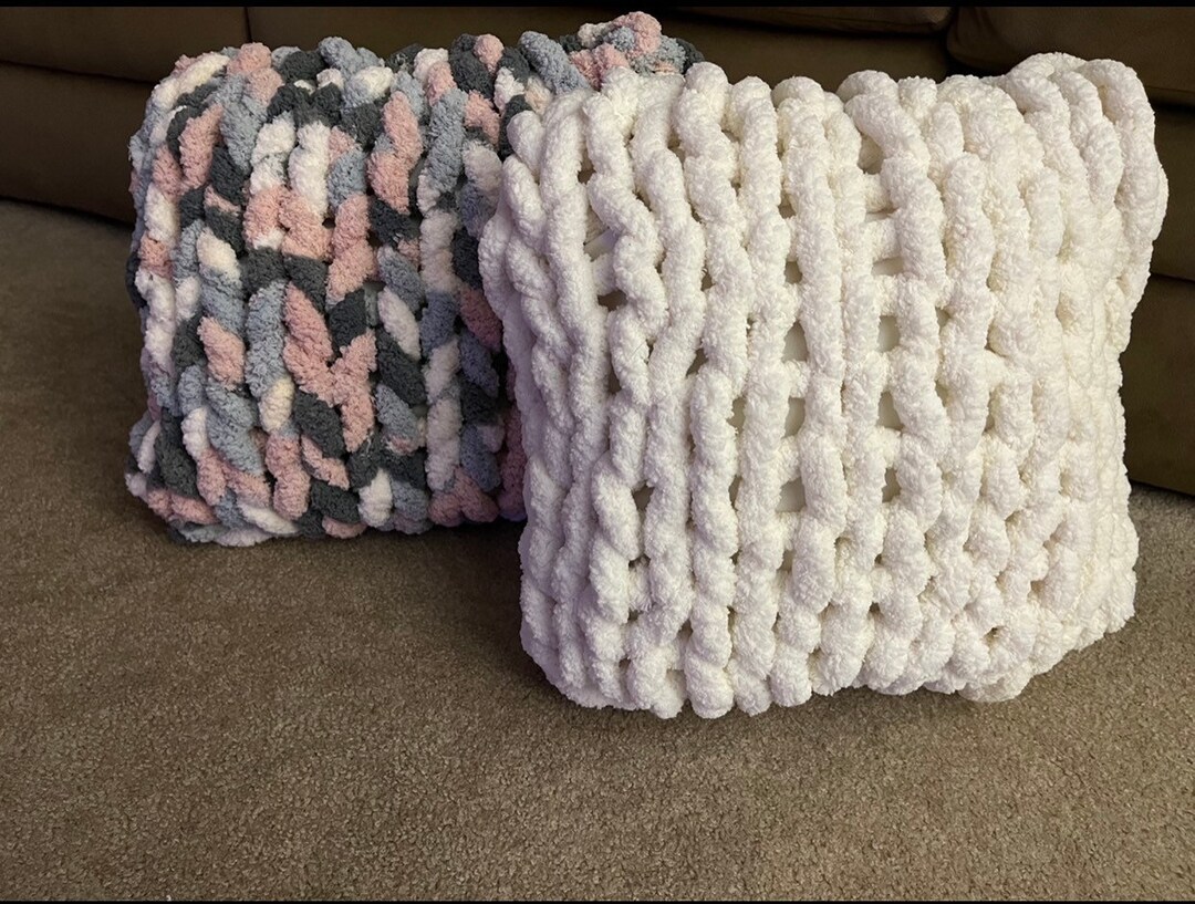 Decorative Chunky Knit Throw Pillows- Living Room Bedroom Decor- Home ...