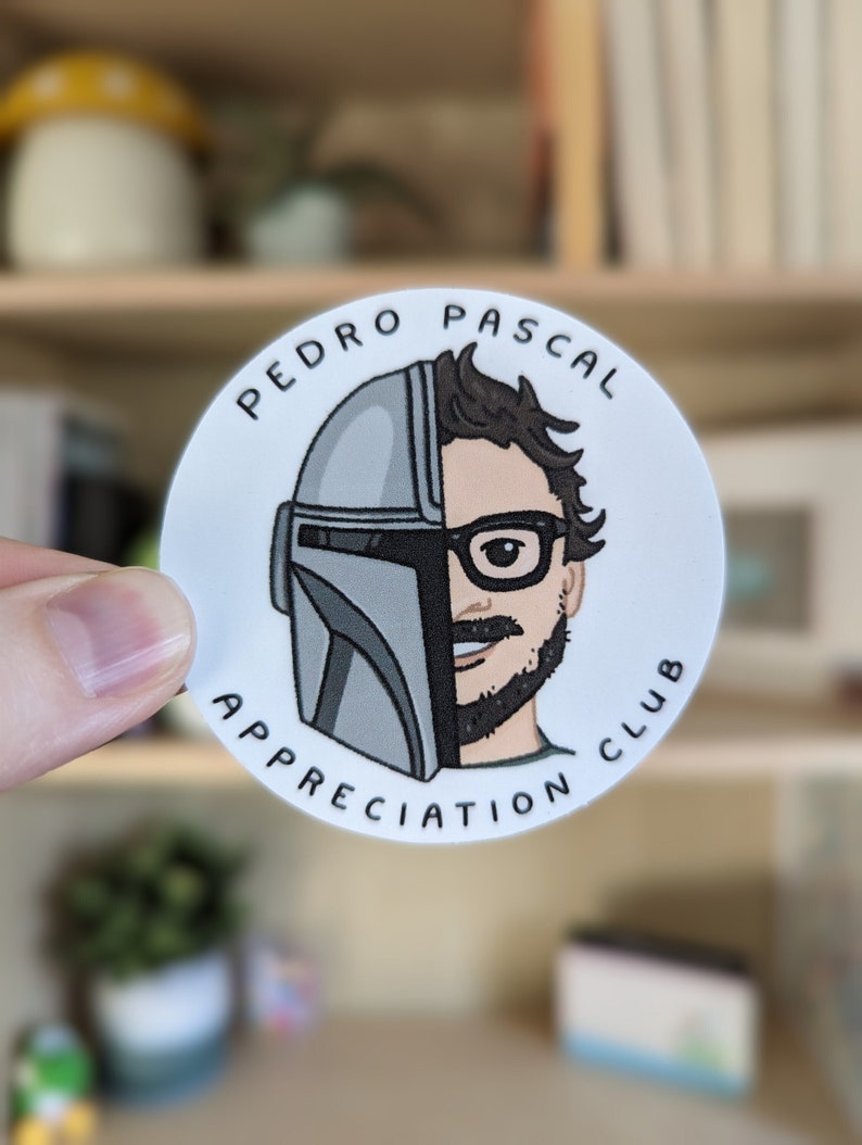 Pedro Pascal Appreciation Club Circular Matte Vinyl Sticker - Etsy