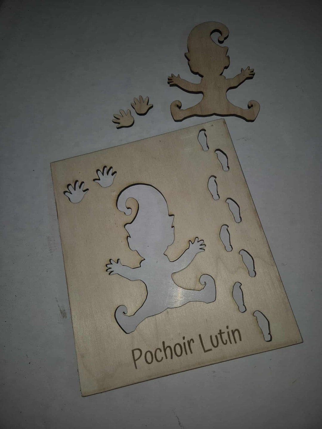 Elf, Elf Wooden Stencils, Elf Footprints and Handprints, Elf Silhouette ...