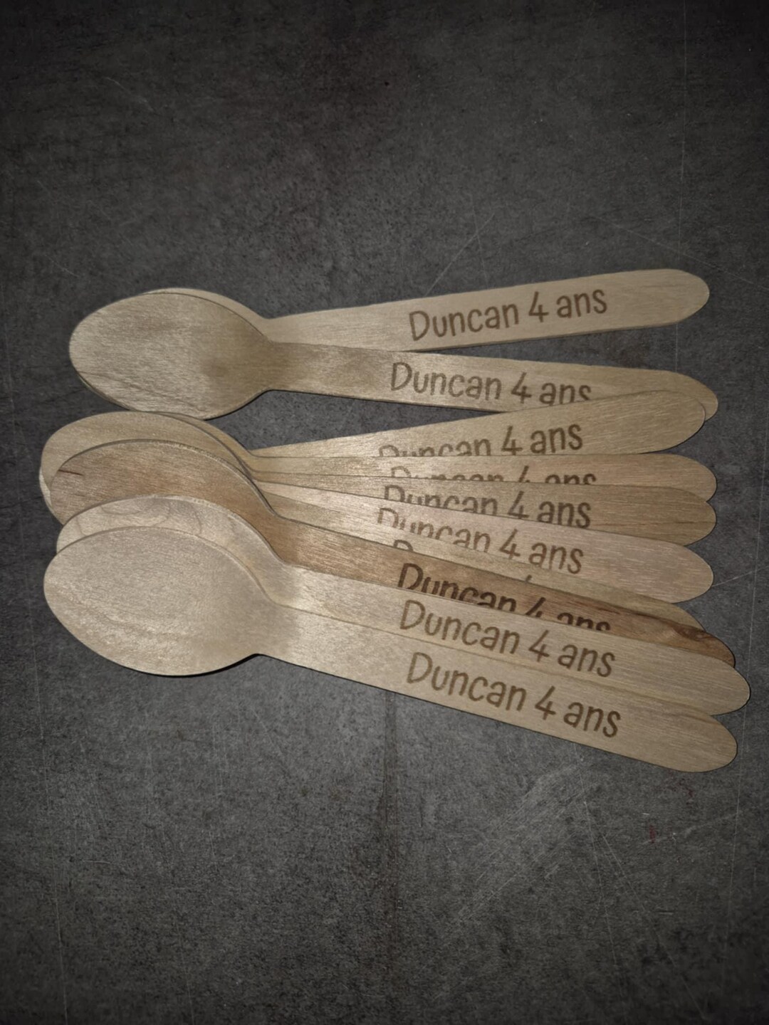 Personalized Wooden Dessert Spoons | Party and Wedding Items, Birthday ...