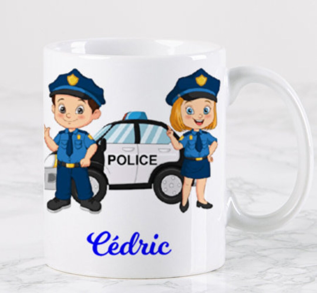 Mug policier personnalisé mug policière personnalisé mug voiture de ...