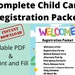 Complete Childcare Registration Packet Daycare Enrollment - Etsy