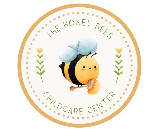 Bee Logos, My Honey Bees, Bee Themed Childcare Logo, Bee Daycare Logo ...