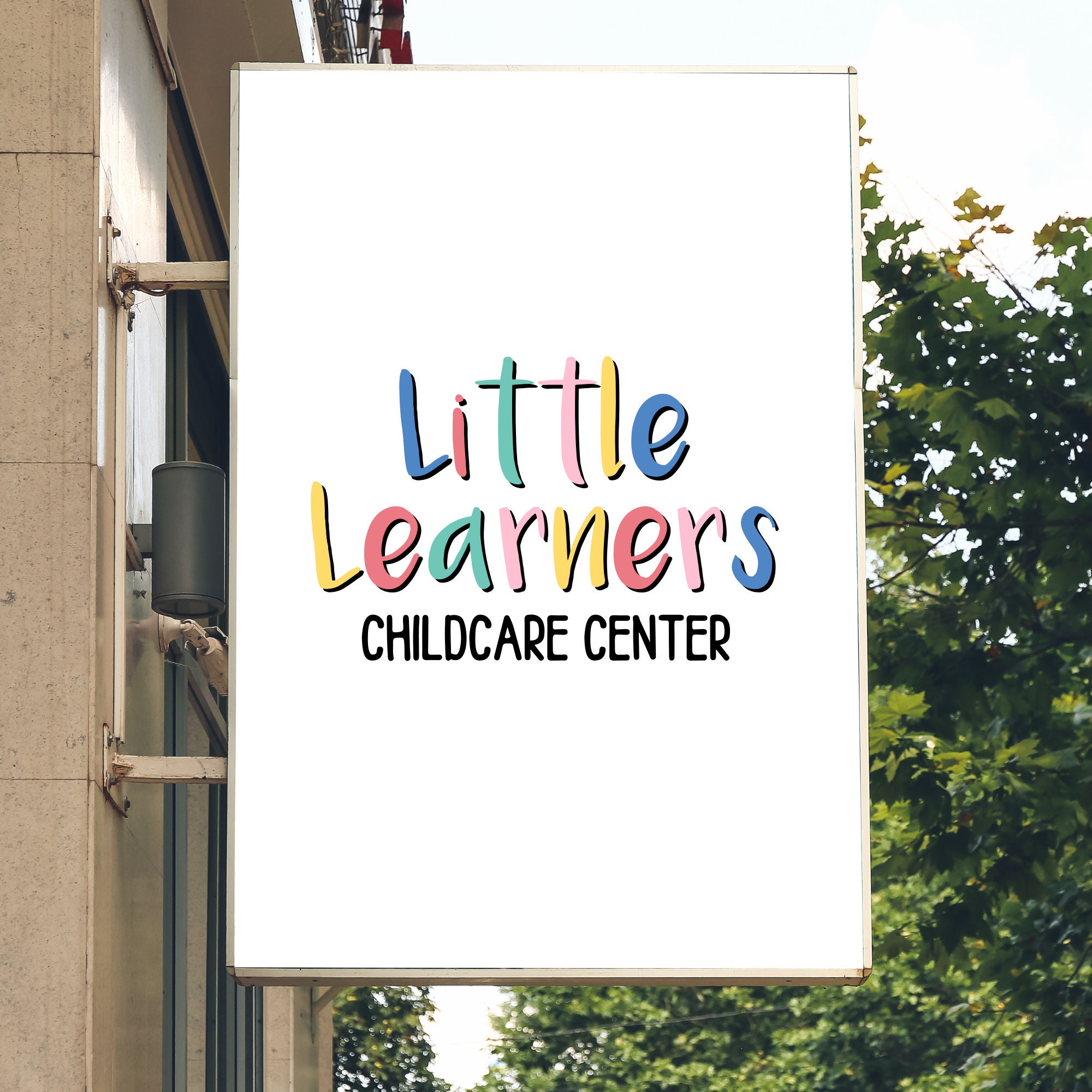 Little Leaners Daycare Logo Premade Logo Design Cute Daycare - Etsy