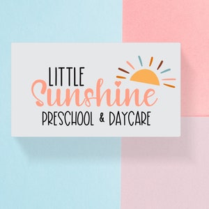 Little Sunshine Childcare Logo, Cute Sun Themed Daycare Logo, Bright ...