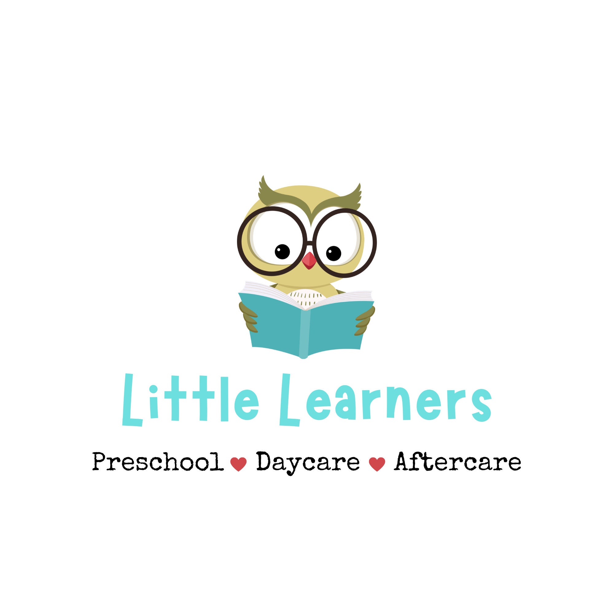 Daycare Logo Childcare Logo Education Logo Owl Logo - Etsy