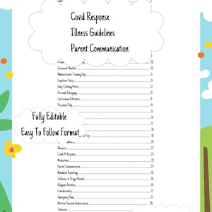 Complete Daycare Policies and Procedures Package/parent Handbook ...