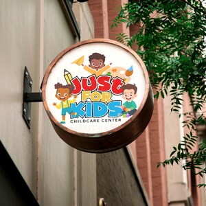 Just for Kids Childcare Logo, Premade Daycare Logo, Cute Diverse ...