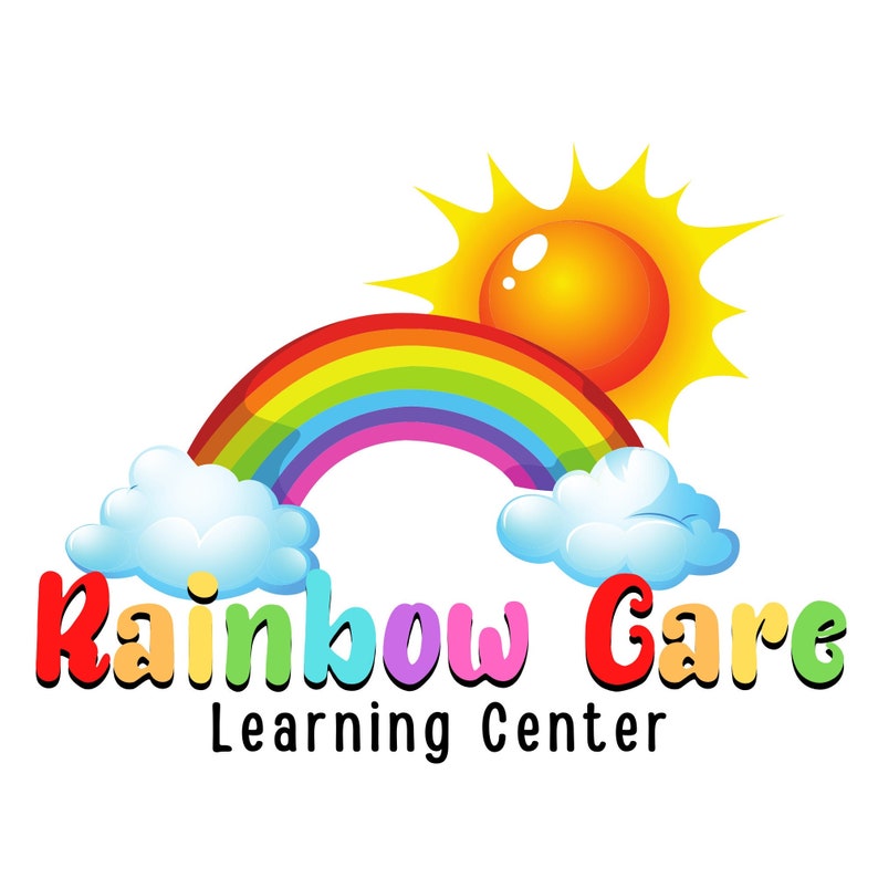 Daycare Logo Childcare Logo Learning Center Logo Rainbow - Etsy