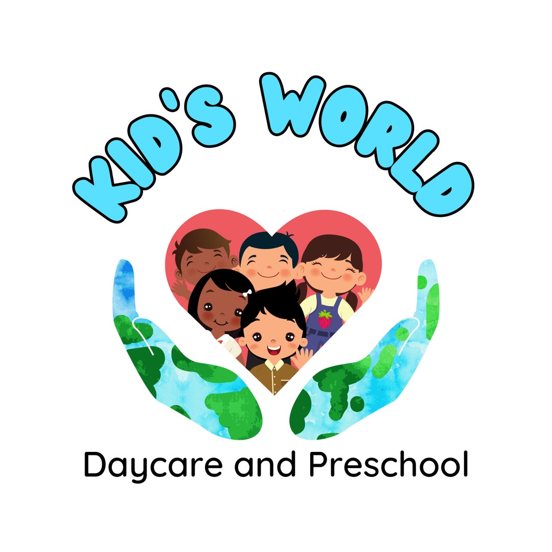 Kid's World Logo, Custom Childcare Logo, Custom Daycare Logo Design ...