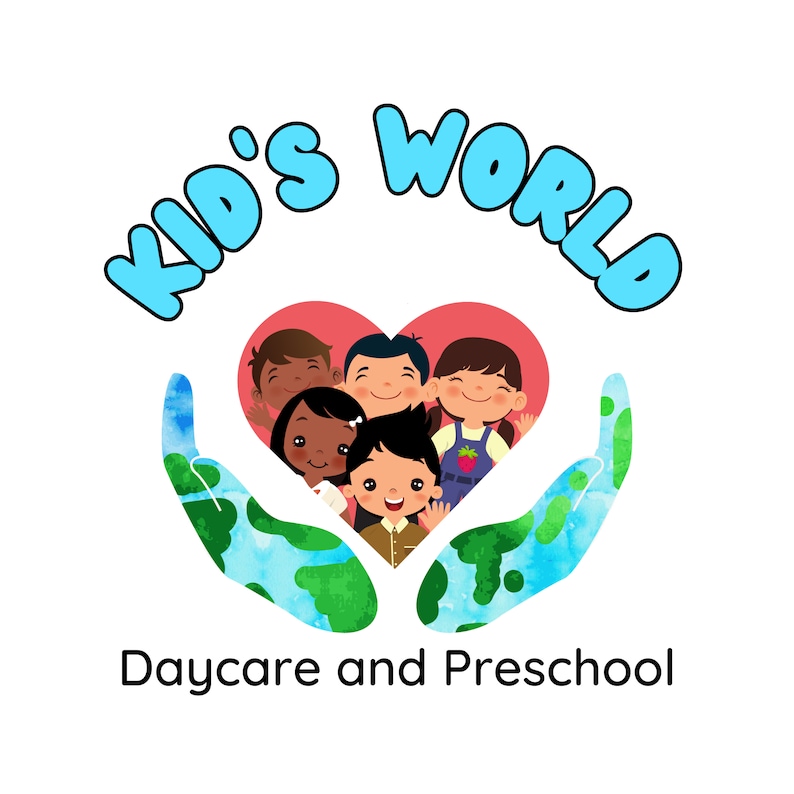 Kid's World Logo, Custom Childcare Logo, Custom Daycare Logo Design ...