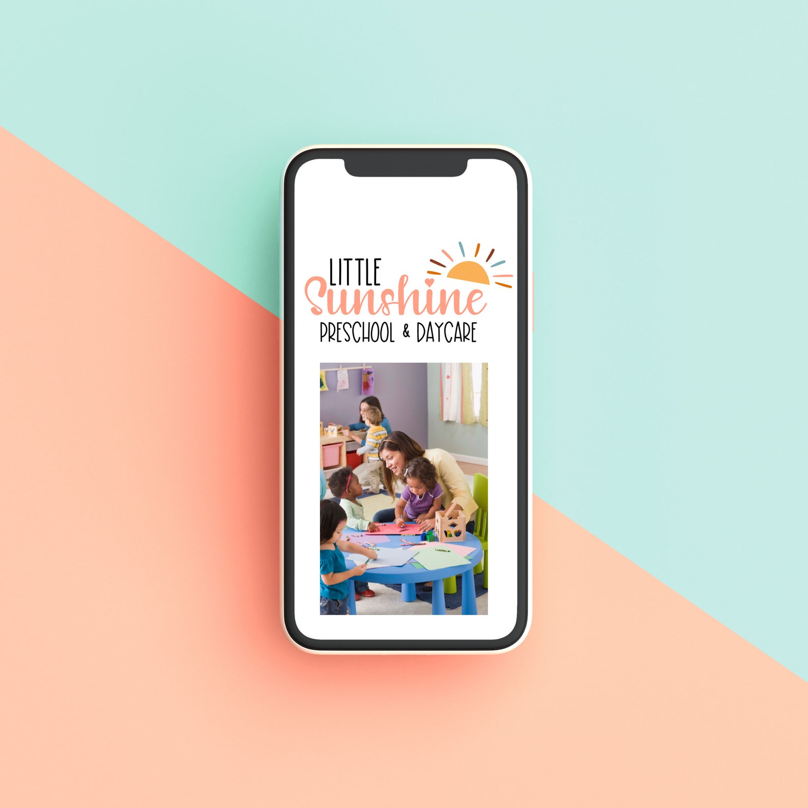 Little Sunshine Childcare Logo Cute Sun Themed Daycare Logo - Etsy