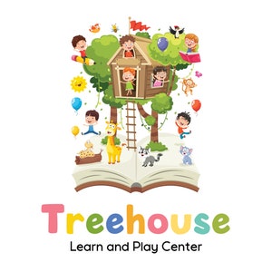 Custom Treehouse Logo, Kids Treehouse Logo, Cute Daycare Logo ...