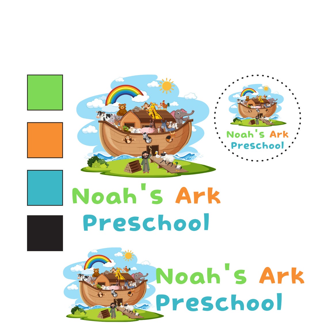 Noah's Ark Logo Preschool Logo Custom Daycare Logo - Etsy