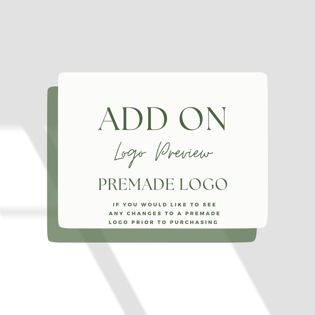 Logo Preview, Try Before You Buy, Add on Service - Etsy