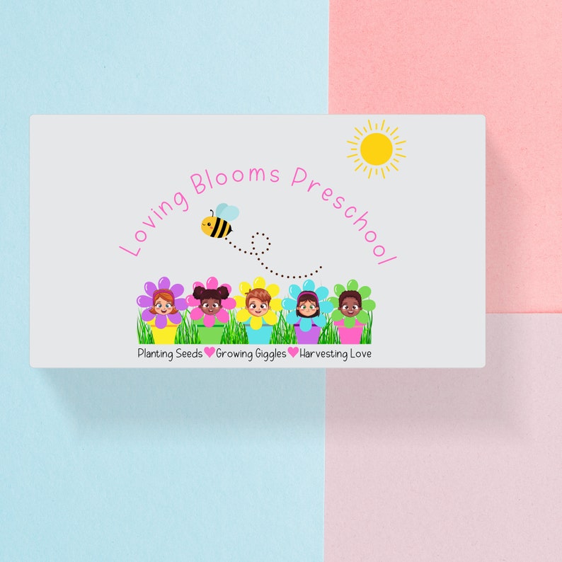 Cute Kids Flower Logo Design, Daycare Design, Flower Themed Daycare ...
