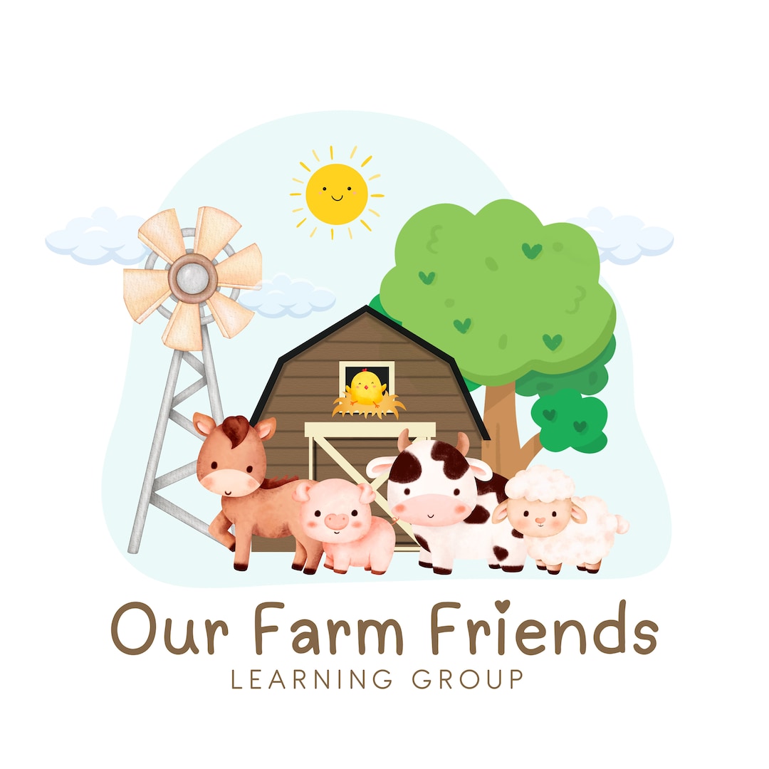Farm Themed Logo, Kids Farm Logo, Cute Farm Logo, Farm Daycare Logo ...