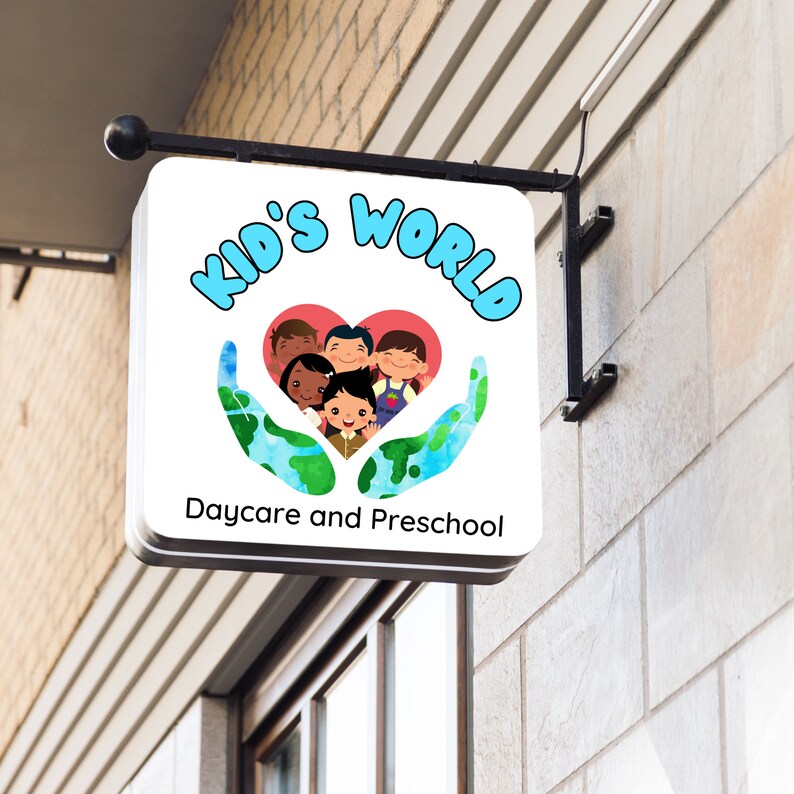 Kid's World Logo Custom Childcare Logo Custom Daycare - Etsy
