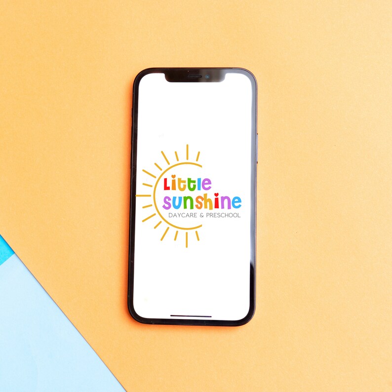 Sunshine Childcare Logo Sun Daycare Logo Animated Sunshine - Etsy UK
