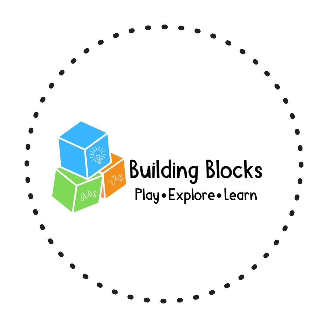 Building Blocks Daycare Logo Blocks Logo Childcare Logo - Etsy