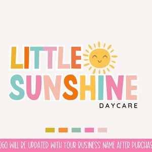 Sunshine Logo, Sunshine Daycare Logo, Sun Themed Logo Design, Sunshine ...