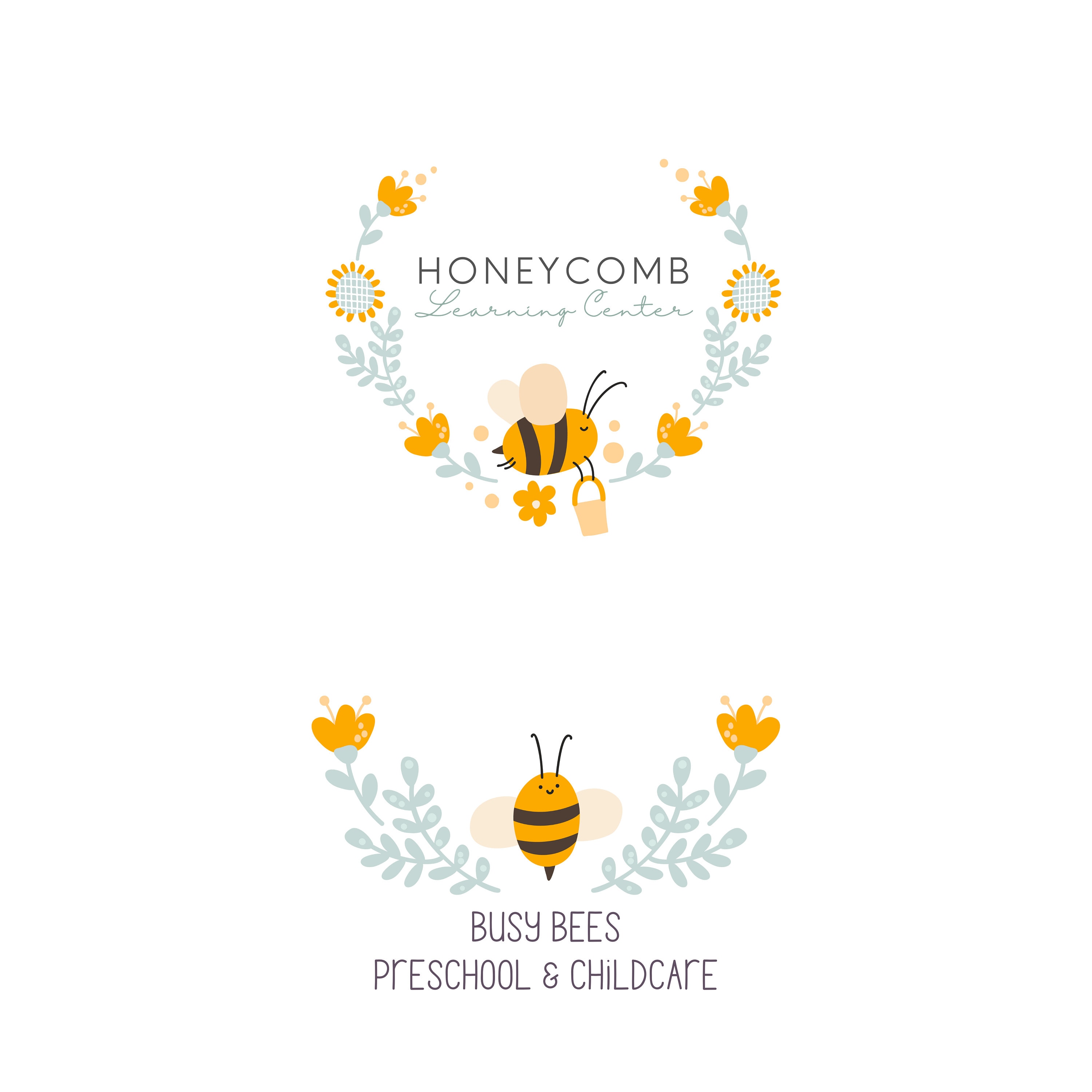 Bee Themed Logo Cute Bee Logo Bee Logo Daycare Logo - Etsy Australia