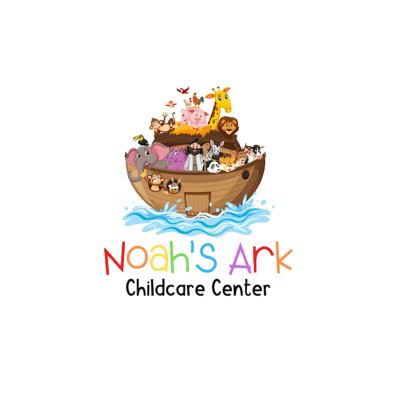 Noah's Ark Logo Preschool Logo Custom Daycare Logo - Etsy