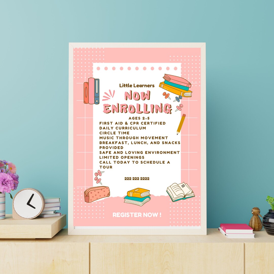 Childcare Flyer, Preschool Flyer, Center Flyer, Nanny Flyer, Daycare ...