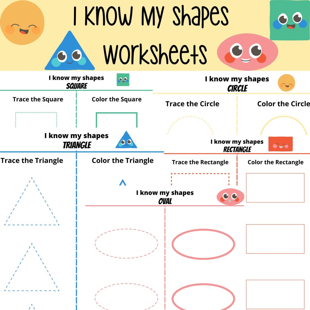 Preschool Worksheets, I Know My Shapes, Pre K, Daycare Kids Activities ...