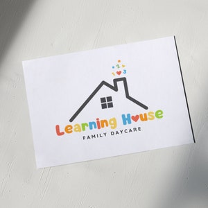 Colorful Fun Daycare Logo, Cute Educational Home Daycare Logo, Family ...