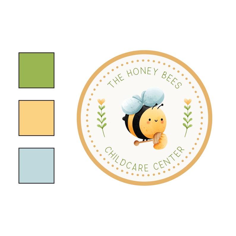 Bee Logos, My Honey Bees, Bee Themed Childcare Logo, Bee Daycare Logo ...