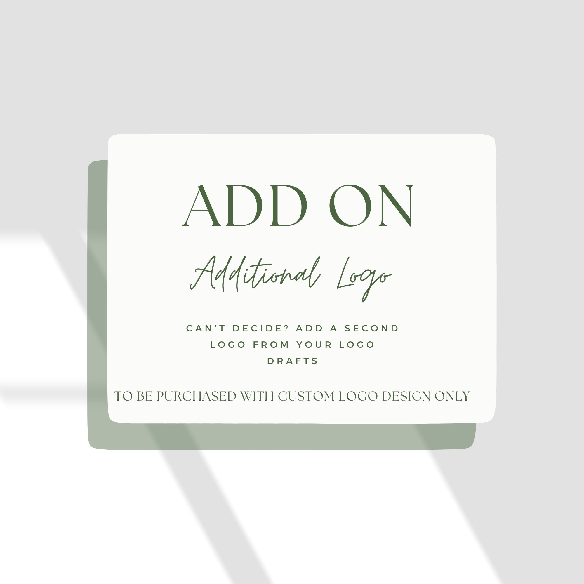 Add on Additional Logo - Etsy