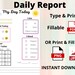 Daily Report Form for Daycare, Childcare or Preschool, Easy to Use, PDF ...