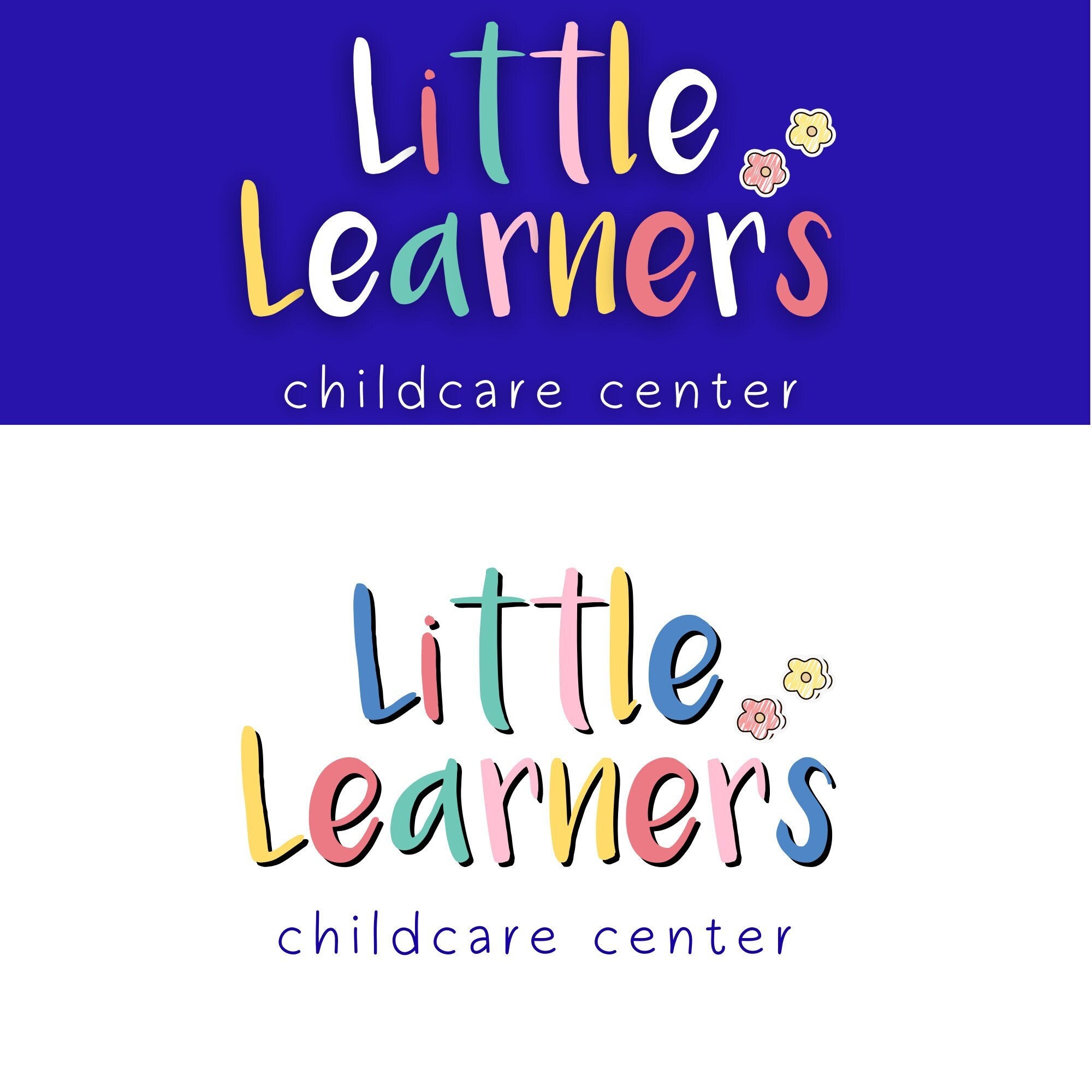 Little Leaners Daycare Logo Premade Logo Design Cute Daycare - Etsy