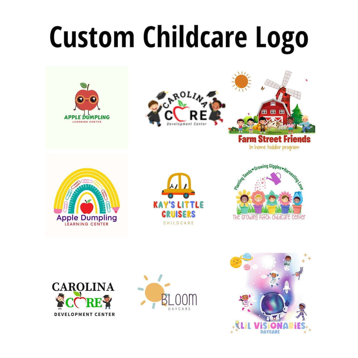 Childcare Logo, Daycare Logo, Preschool Logo, Logo Design, Education ...