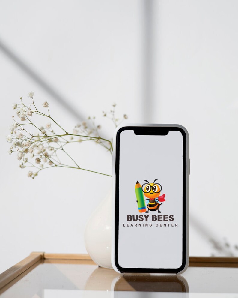 Cute Kids Logo Design, Bee Logo Design, Daycare Logo Design, Childcare ...