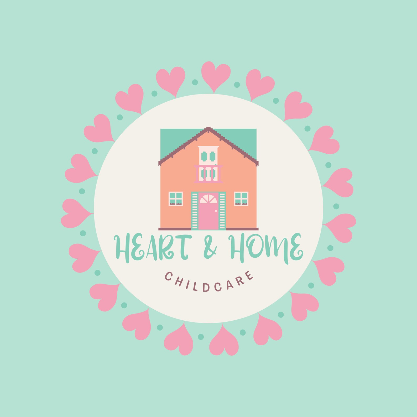 Childcare Logo Daycare Logo in Home Childcare Preschool - Etsy