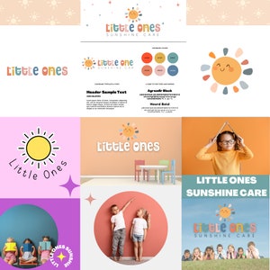 Sunshine Logo, Hearts and Sunshine Logo, Daycare Sunshine Logo, Cute ...