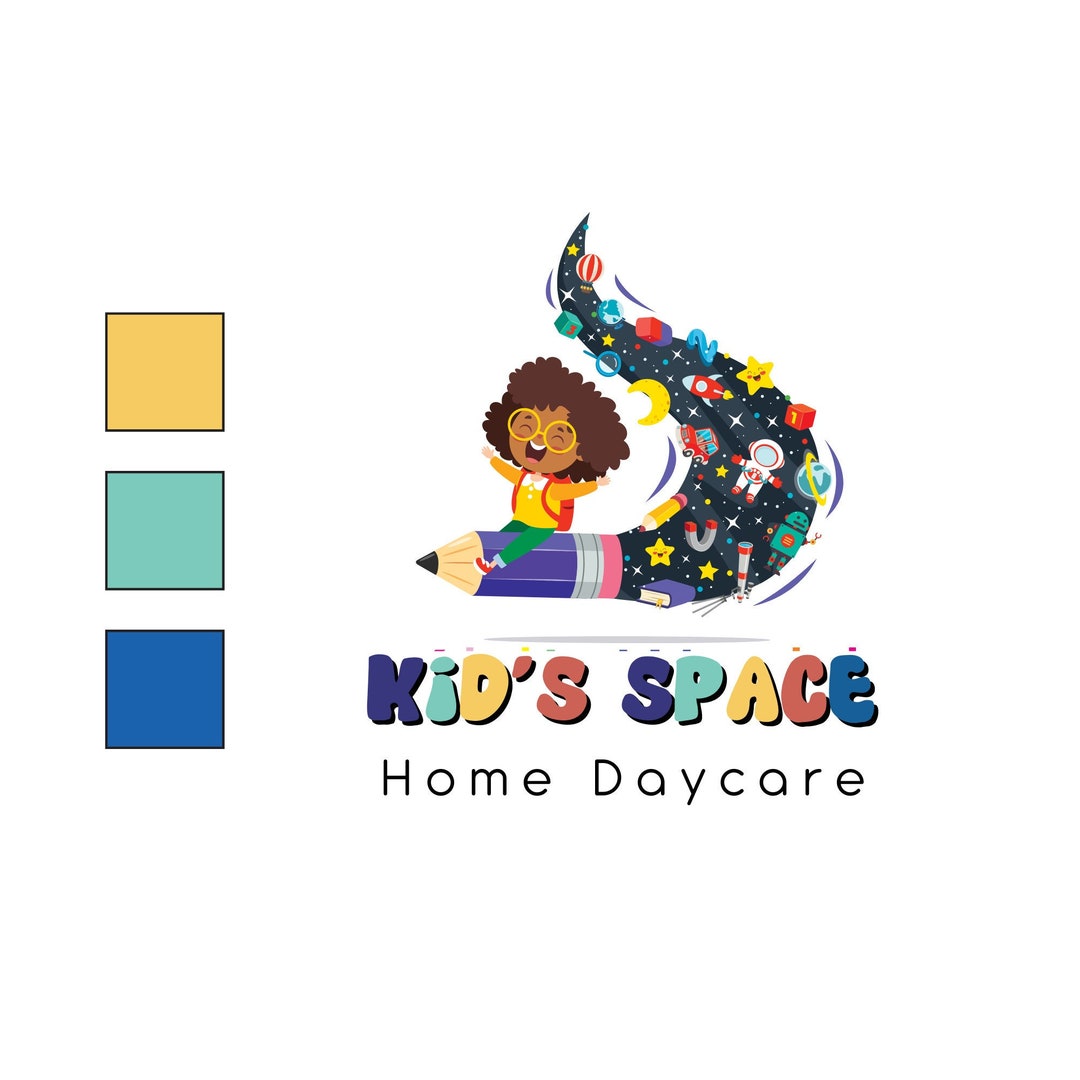 Kid's Space Logo Design, Cute Kids Logo, Daycare Logo, Preschool Logo ...