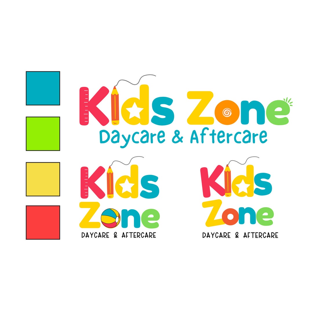 Typography Daycare Logo, Custom Typography Childcare Logo, Custom ...
