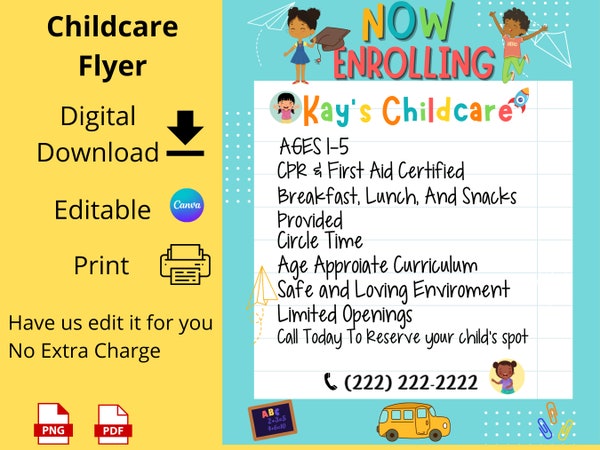 Daycare LATE PAYMENT NOTICE Form/editable / Perfect for Daycare ...